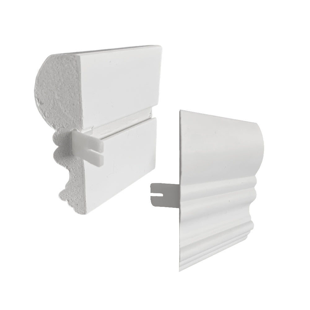 TailorView 3 1/4"H Faux Wood Crown Valance Returns (Side Pieces)